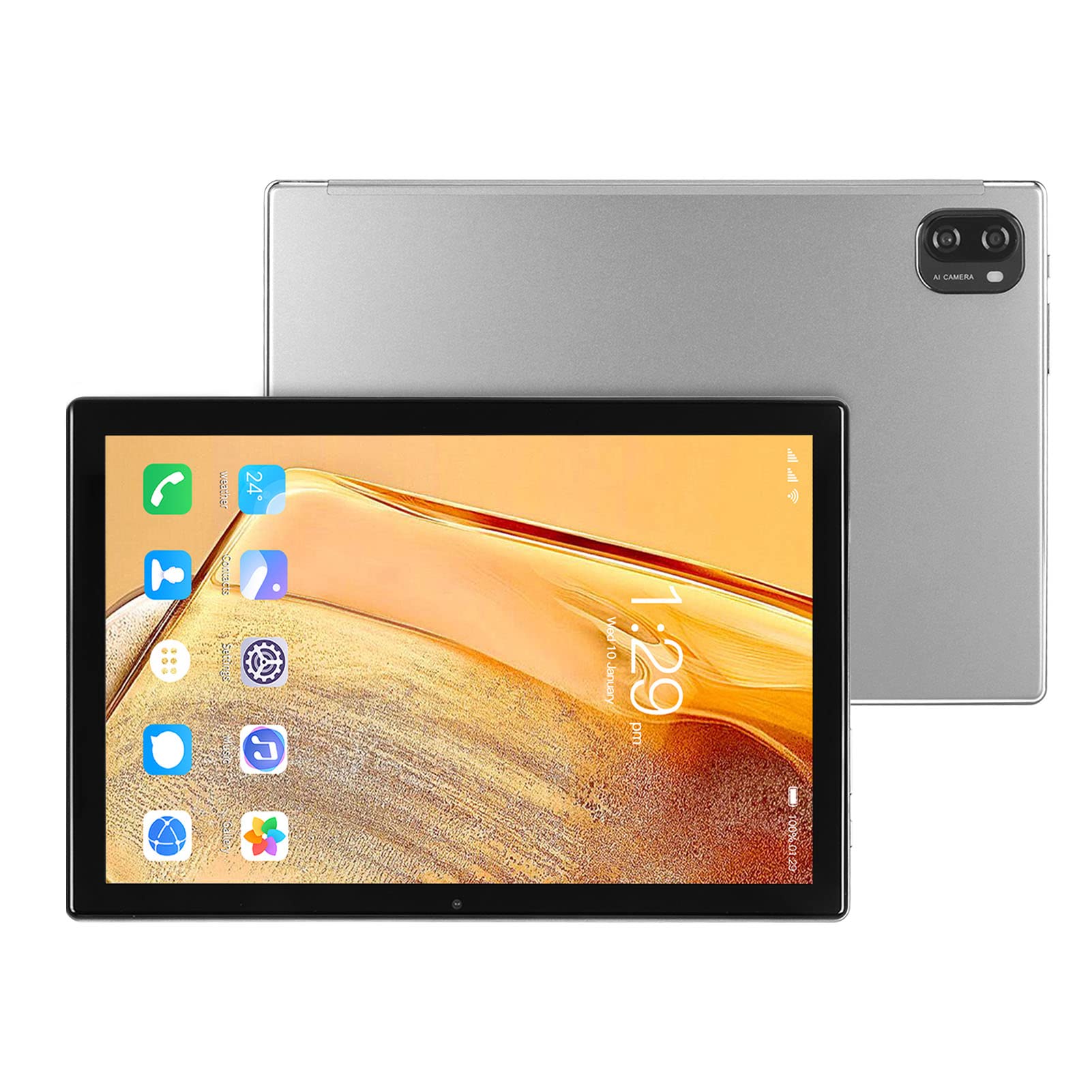 2 in 1 Tablet, 10.1 Inch Android 12 Tablet, Octa Core CPU, 8GB RAM 256GB ROM, FHD Touchscreen, 8+16MP Dual Camera, 2.4/5G WiFi, BT 5.0, 4G Cellular Tablet with Keyboard & Case (Grey)