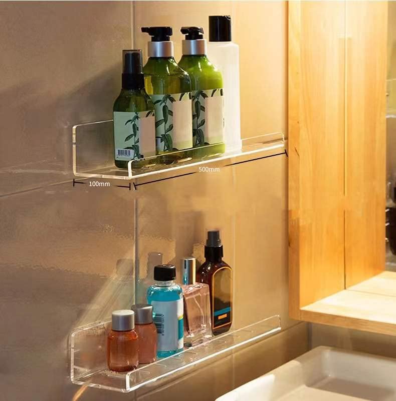 4 Pack Clear Acrylic Floating Wall Ledge Shelf for,15'' Invisible Mounted Nursery Kids Bookshelf for Room,Modern Funko Pop Display Shelves Toy Storage (Pack of 4)