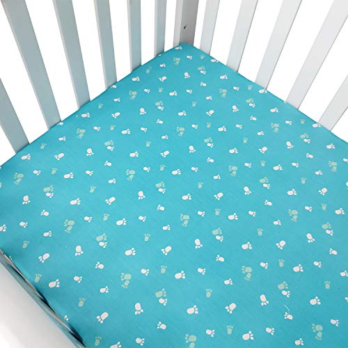 Brandream Crib Bedding Sets for Boys Dinosaur Nursery Bedding, 6 Piece Cradle Set for Newborn/Infant Modern Dinosaur Design,100% Cotton