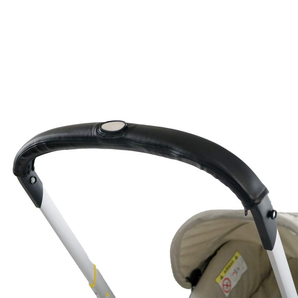 Gogolotom Classic Luxury PU Leather Handle Cover for Doona Stroller & Car Seat, Dust-proof, Water-repellent, Black