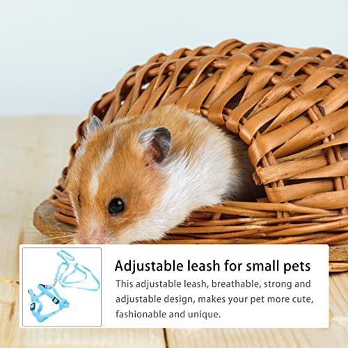TEHAUX Pet Rabbit Harness Leash Soft Rabbit Harness and Leash Pet Rope Small Animal Vest Accessories for Walking/Running/ Jogging Outdoor Random Color
