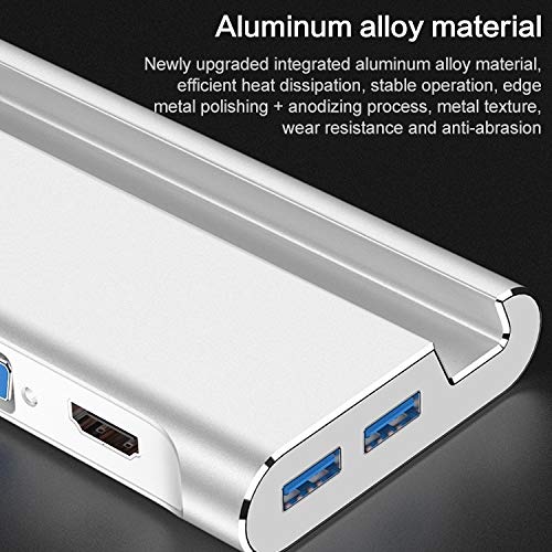 Leya-US Spare Part HW-TC20 7 in 1 Type-C/USB-C Multifunctional Extension HUB Adapter with Holder