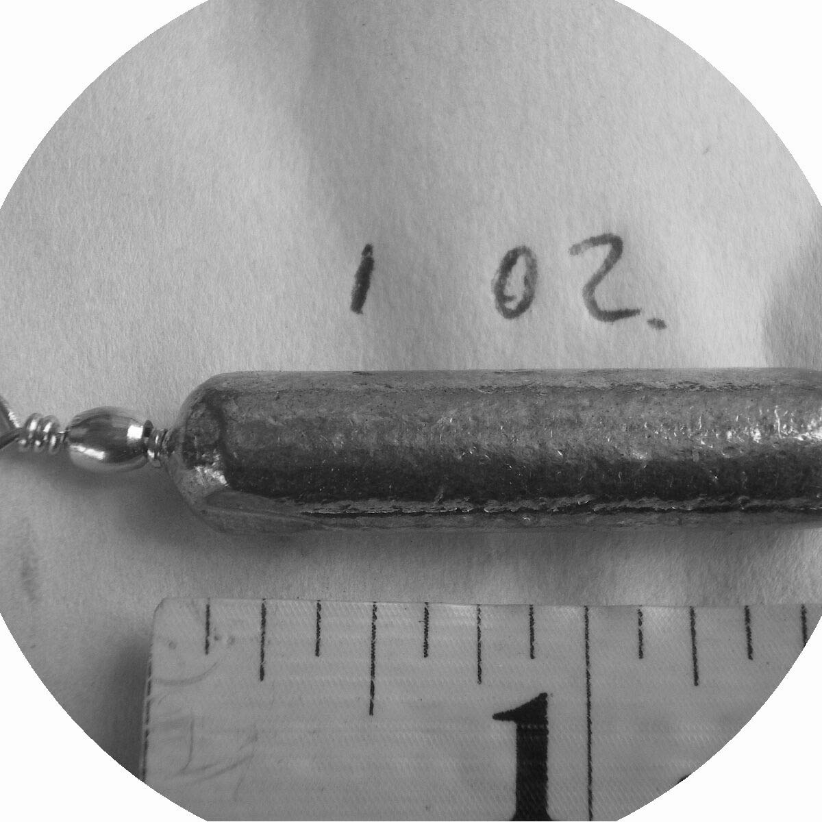 15 Pcs. Bottom Bouncer Pencil Sinker Weights Lead Fishing Set Sinkers Tackle Kit 1 Oz. W/Brass Swivel 7