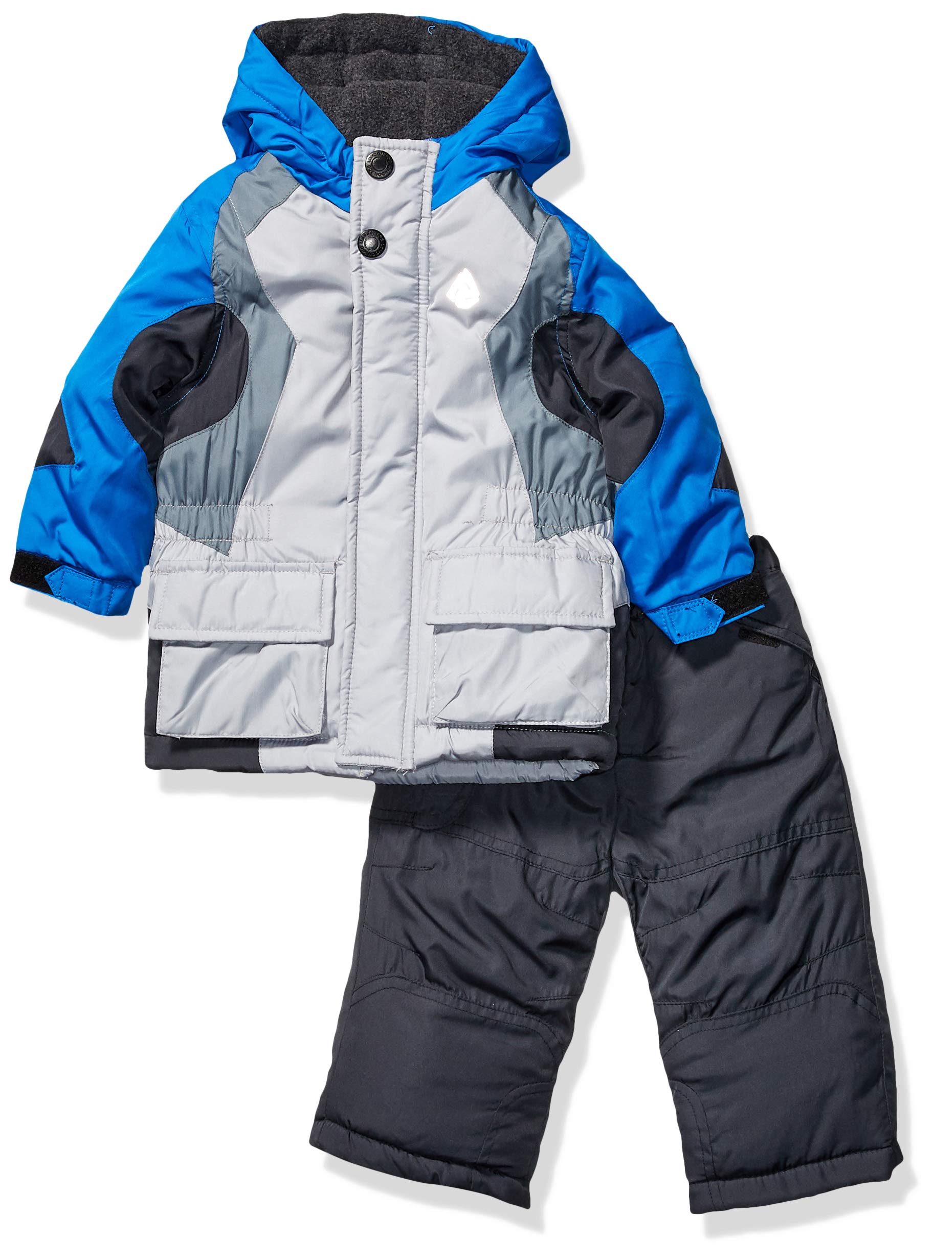 LONDON FOG Boys' 2-Piece Snow Pant & Jacket Snowsuit, Blue and Pants, 10/12