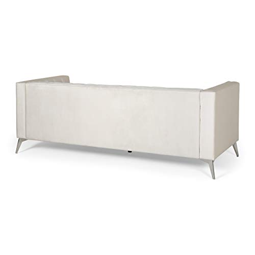 Christopher Knight Home Hillel Sofas, Beige, Silver