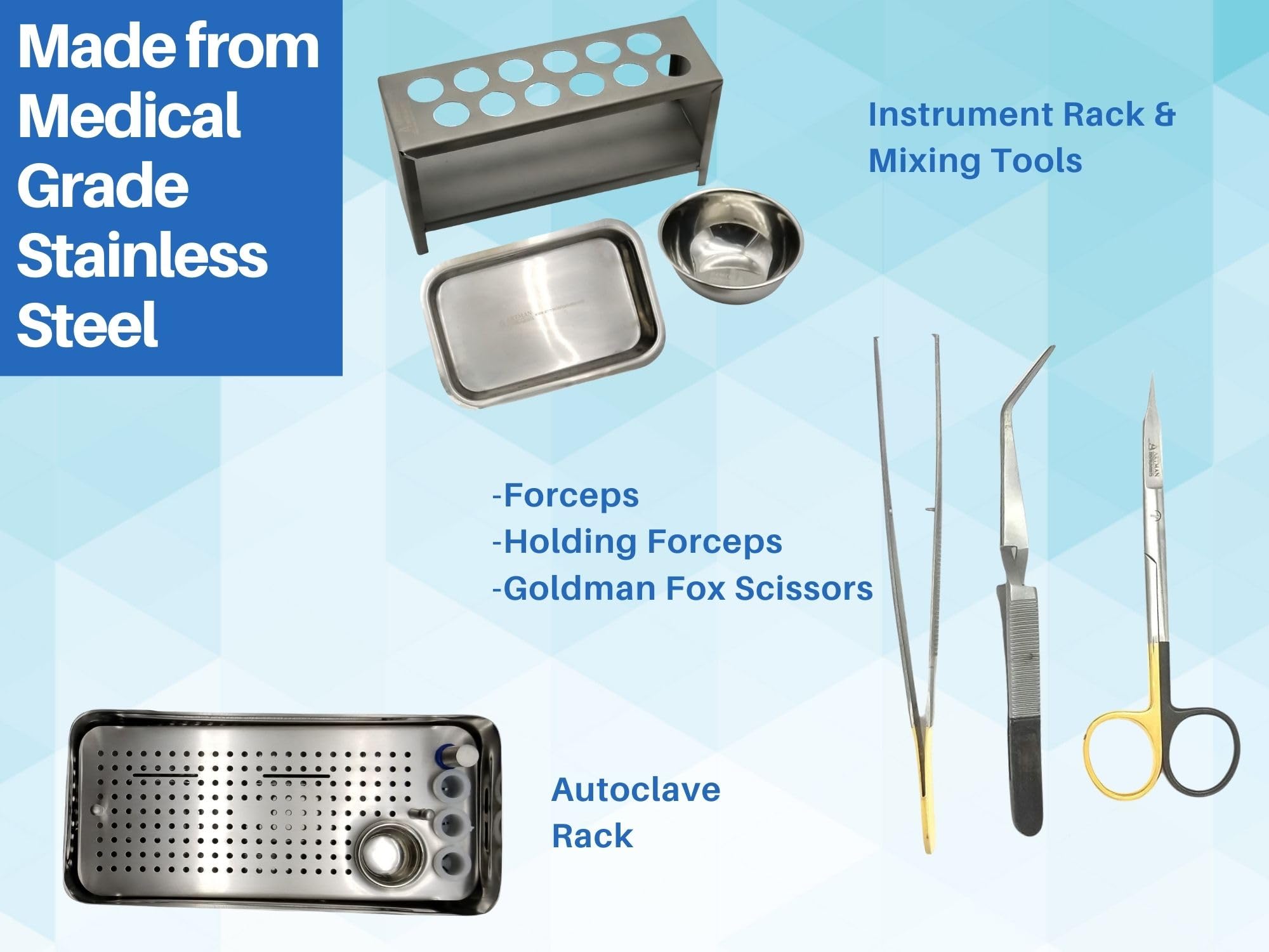 Dental PRF/RGF/PRP Basic Instruments Set of 12 ARTMAN Brand by Wise Linkers
