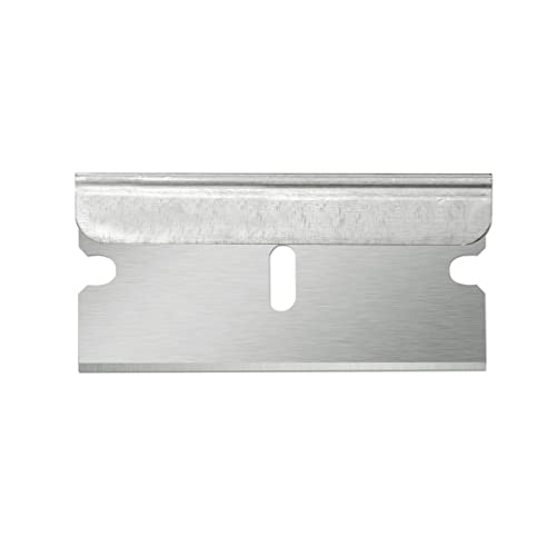 American Line Single Edge Razor Blades - 100 Blades - .009" Heavy Duty High Carbon Steel Utility Blades with Aluminum Backing - Fit Box Cutters and Razor Blade Scraper - 66-0089