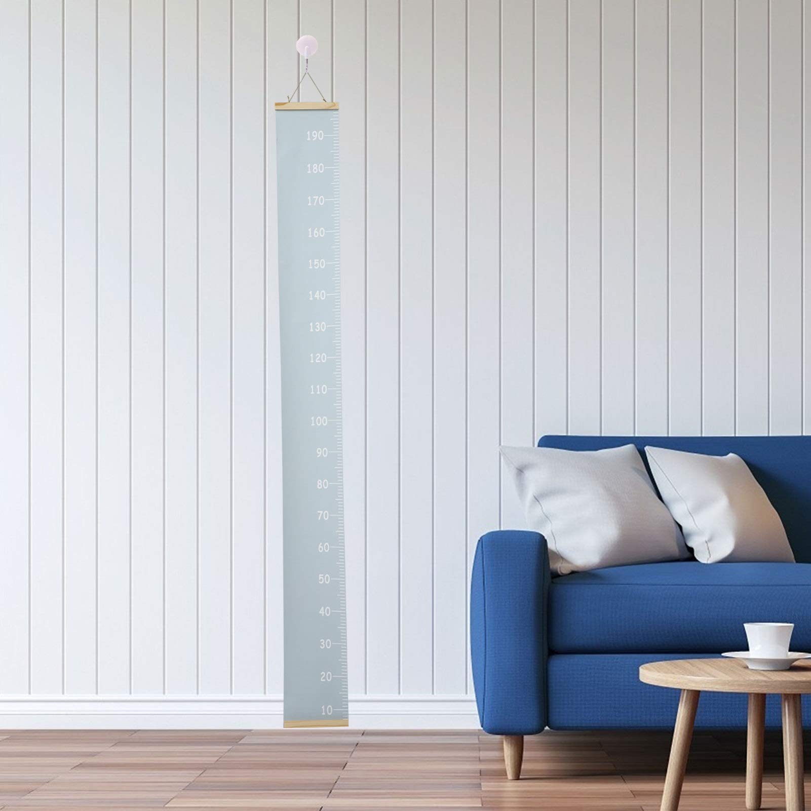 NUOBESTY Baby Growth Chart Canvas Height Measurement Ruler Hanging Ruler Decor for Kids Children Room Nursery Wall Decoration Random Style
