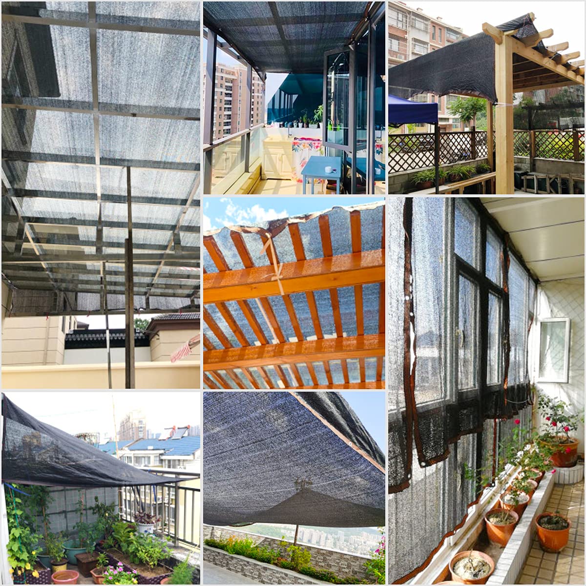 40% Shade Cloth Garden Shade Mesh Net with Grommets - Sun Shade Cover for Pergola, Patio Plants, Greenhouse, Chicken Coop, Outdoor (10Ft x 16.4Ft)