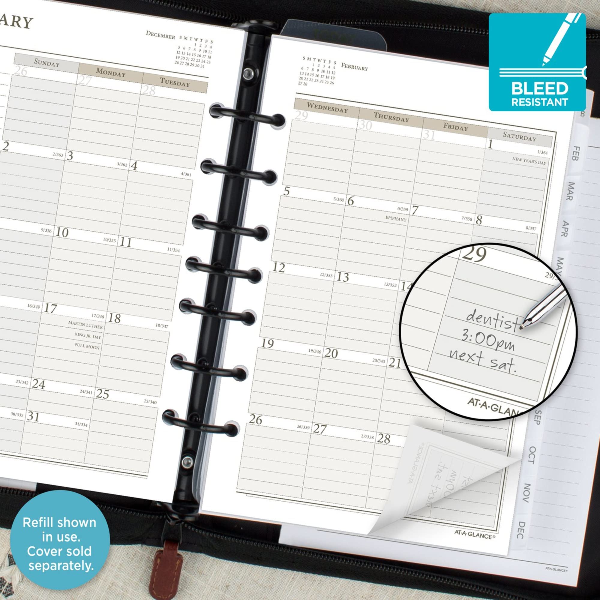 2022 Monthly Planner Refill by AT-A-GLANCE, 52132 DAY-TIMER, 5-1/2" x 8-1/2", Size 4, Kathy Davis (KD81-685)