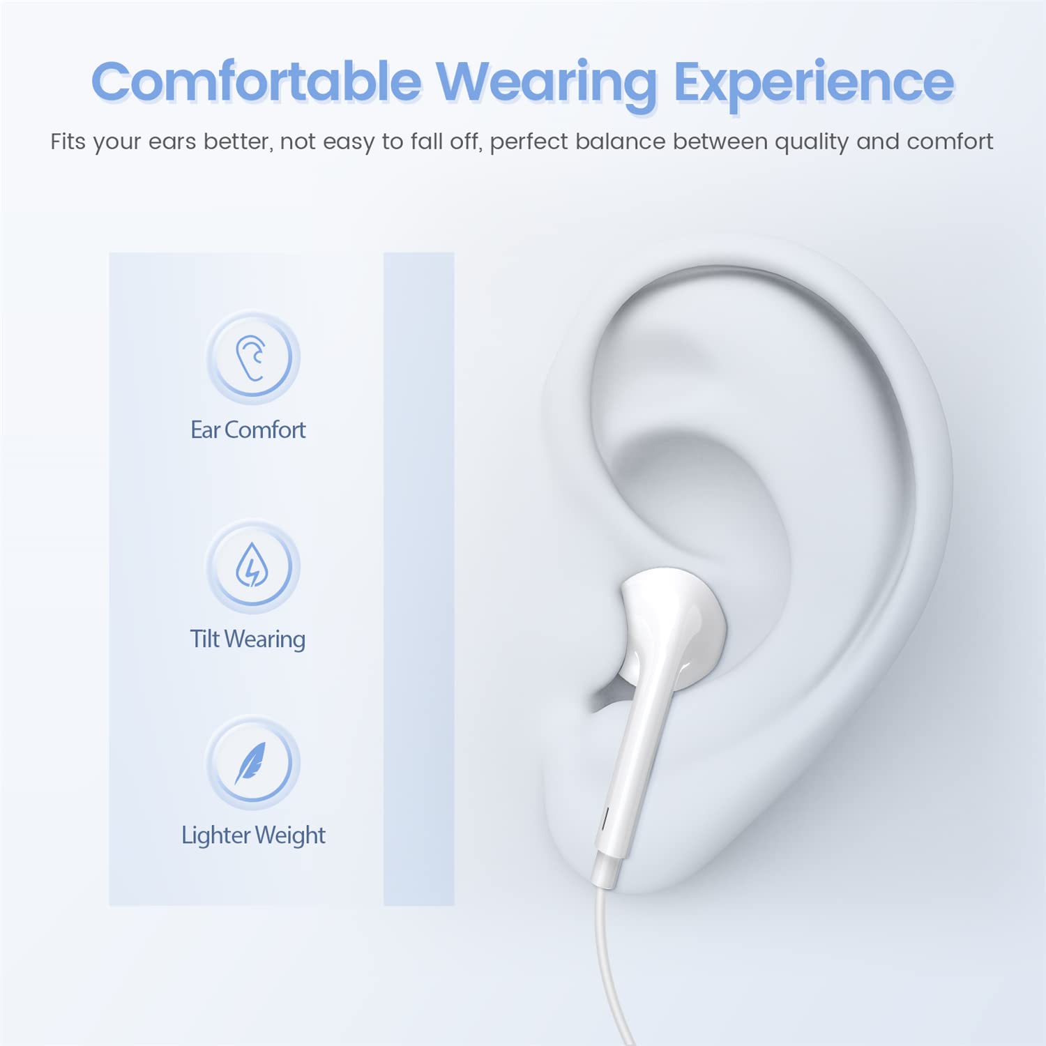 2 Pack USB C Headphones,Type C in-Ear Earbuds with Microphone & Remote Noise Cancelling in-Ear Headset Control for iPhone 15 Pro Samsung Galaxy S23/S22/S21/S20, Note 20, Google Pixel 7/6/6a/5/4