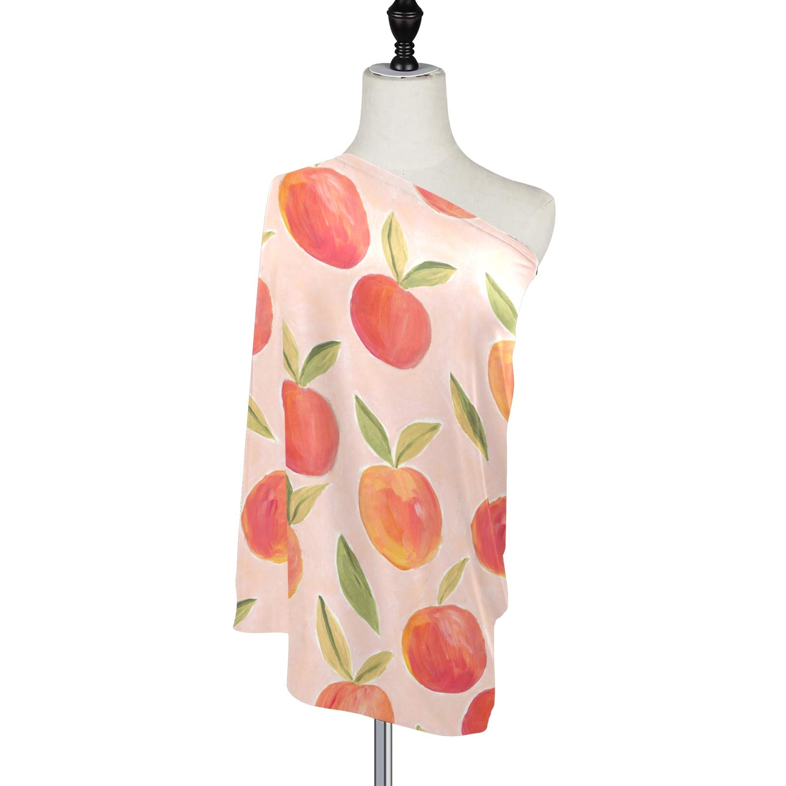 Nursing Cover Breastfeeding Scarf Peaches Painting- Baby Car Seat Covers, Stroller Cover, Carseat Canopy(9rh1b)