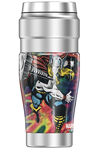 THERMOS MARVEL - Thor Tie Dye STAINLESS KING Stainless Steel Travel Tumbler, Vacuum insulated & Double Wall, 16oz