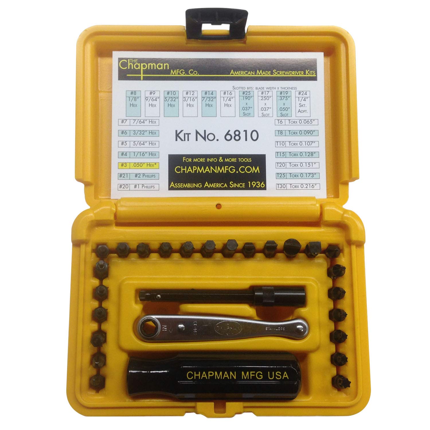 6810 Kit 27 Piece Allen type hex plus Torx