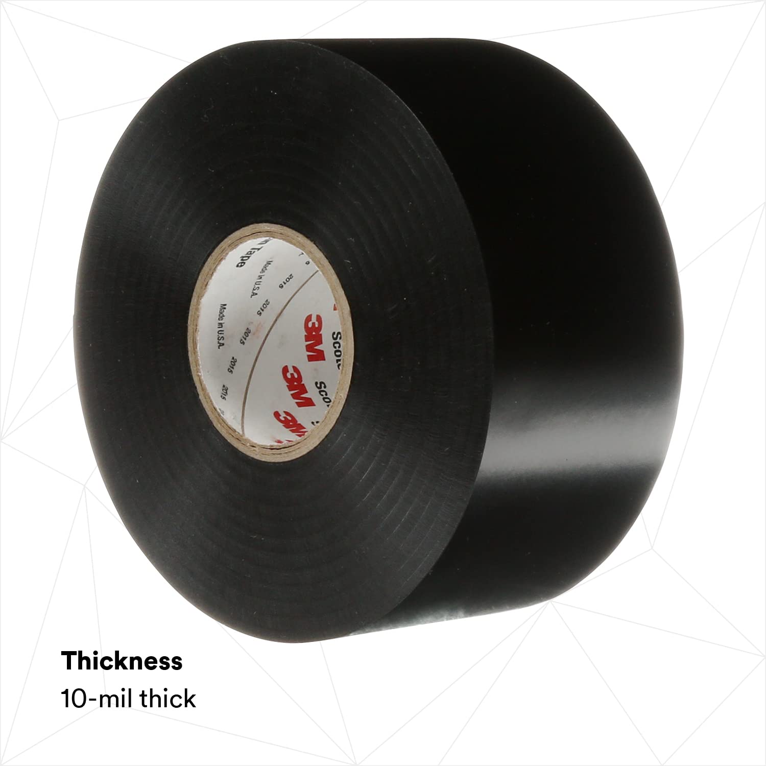 3M Scotchrap Vinyl Corrosion Protection Tape 50, Unprinted, 2 in x 100 ft, Black
