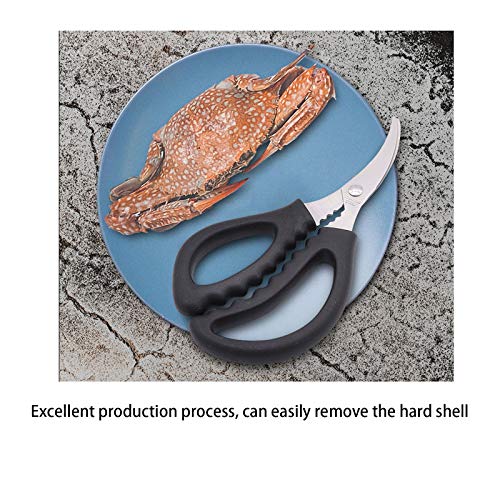 6Pak Stainless Steel Seafood Scissors for Kitchen Seafood Fish Crab Shrimp Lobster Multifunction Seafood Shears Tool