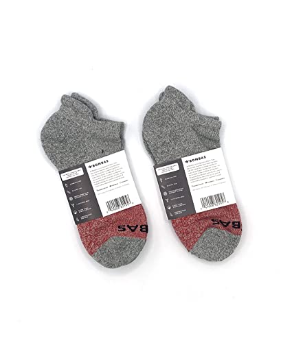 2 Pack Bombas Women's Originals Ankle Socks - Grey and Hot Pink / Medium
