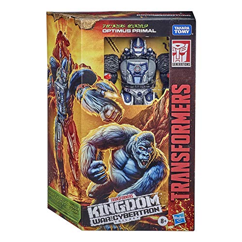 Transformers Toys Generations War for Cybertron: Kingdom Voyager WFC-K8 Optimus Primal Action Figure - Kids Ages 8 and Up, 7-inch