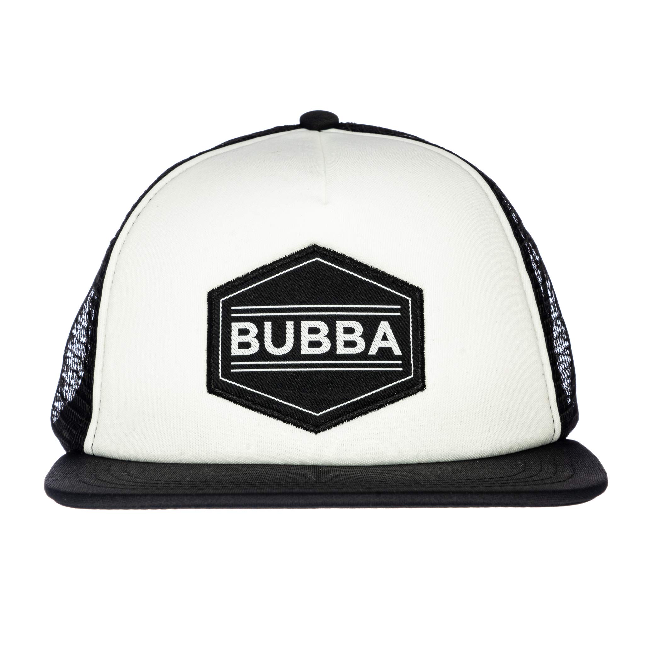 Knuckleheads Little Threads Toddler Boy Outfit, Baseball/Infant Trucker/Newborn Sun Hat - Baby Snap Back Trucker Mesh Fitted Patch Flat Brim Cap Basket Stuffer Gorros (S 12-24 Months, Bubba BW)