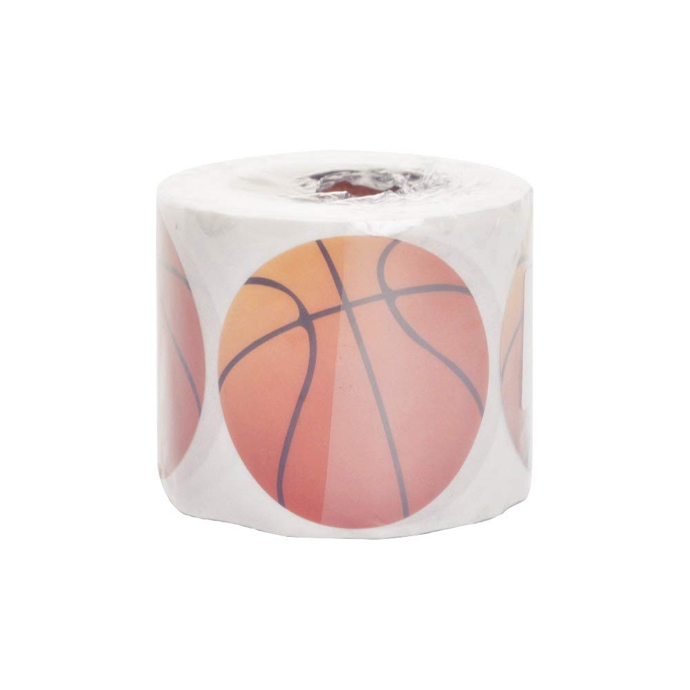 Muka 250 PCS 2" Basketball Stickers, Standard Permanent Self-Adhesive Stickers, Sports Party Supplies