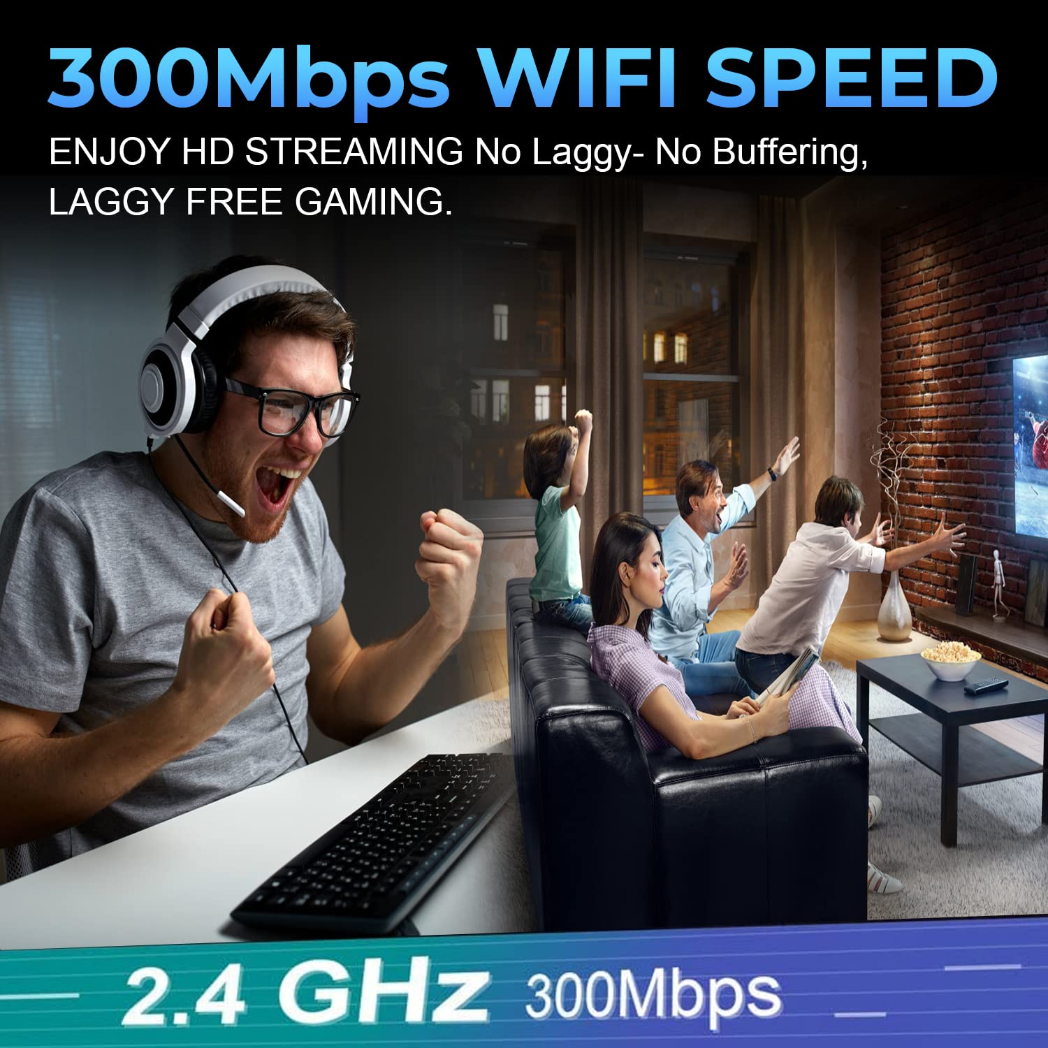 2024 WiFi Extender, Internet Extender WiFi Signal Booster Cove up to 8260 Sq.ft for Home, Long Range Wireless Repeater and Signal Amplifier with Ethernet Port