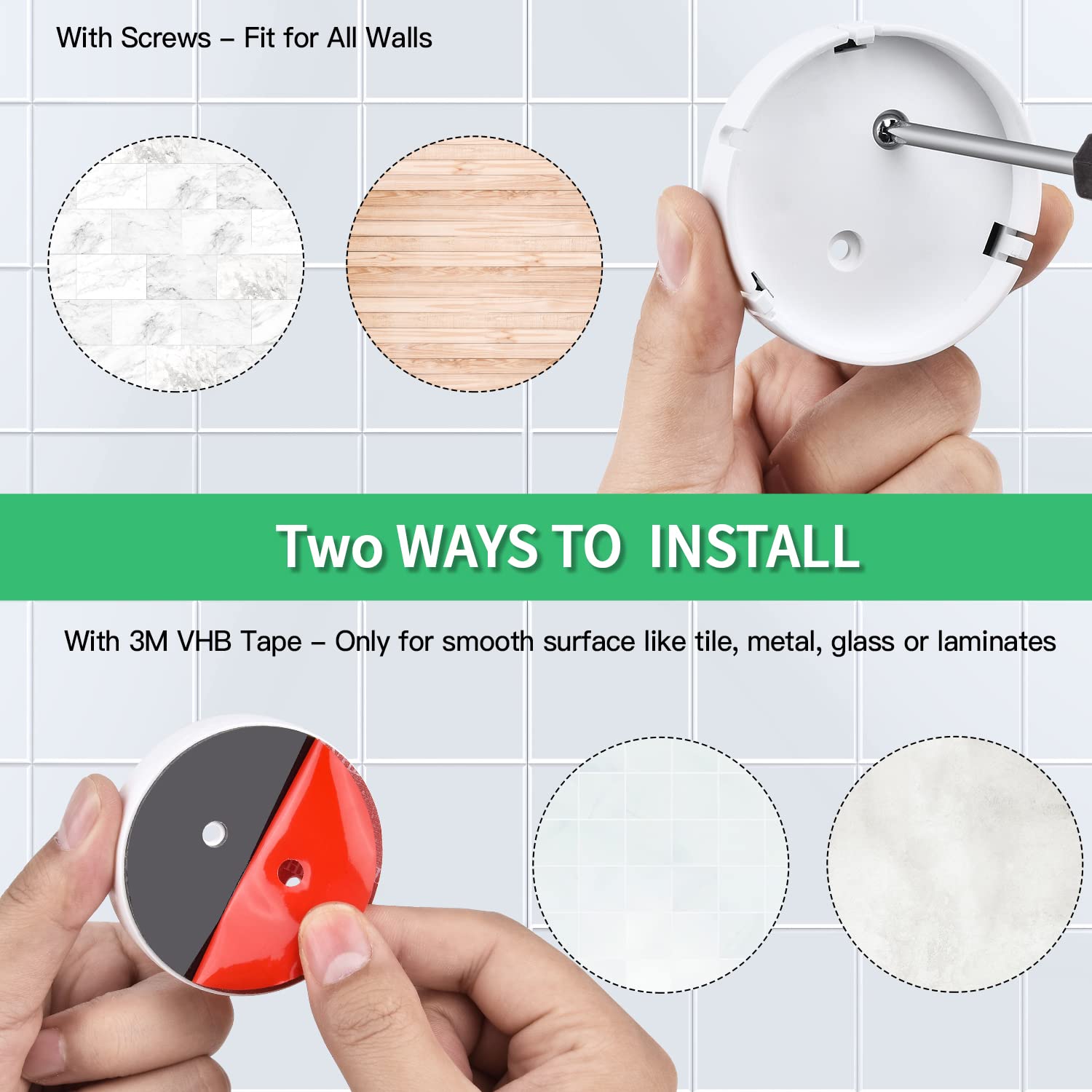 2 Pack Adhesive Wall Mount Bracket for Blink Mini Camera, Strong Adhesive Mount Holder Stand for Blink Mini Indoor Camera, Easy Installation with No Drilling