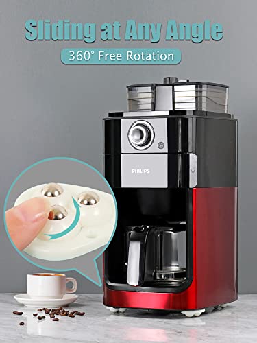 4 PCS Small Appliance Casters Wheels Sticky Swivel Pulleys Mini Self Adhesive Universal Wheel 360 Degree Rotation Storage Box Furniture Bins Bottom Trash Can Kitchen Appliances Caster (Black)