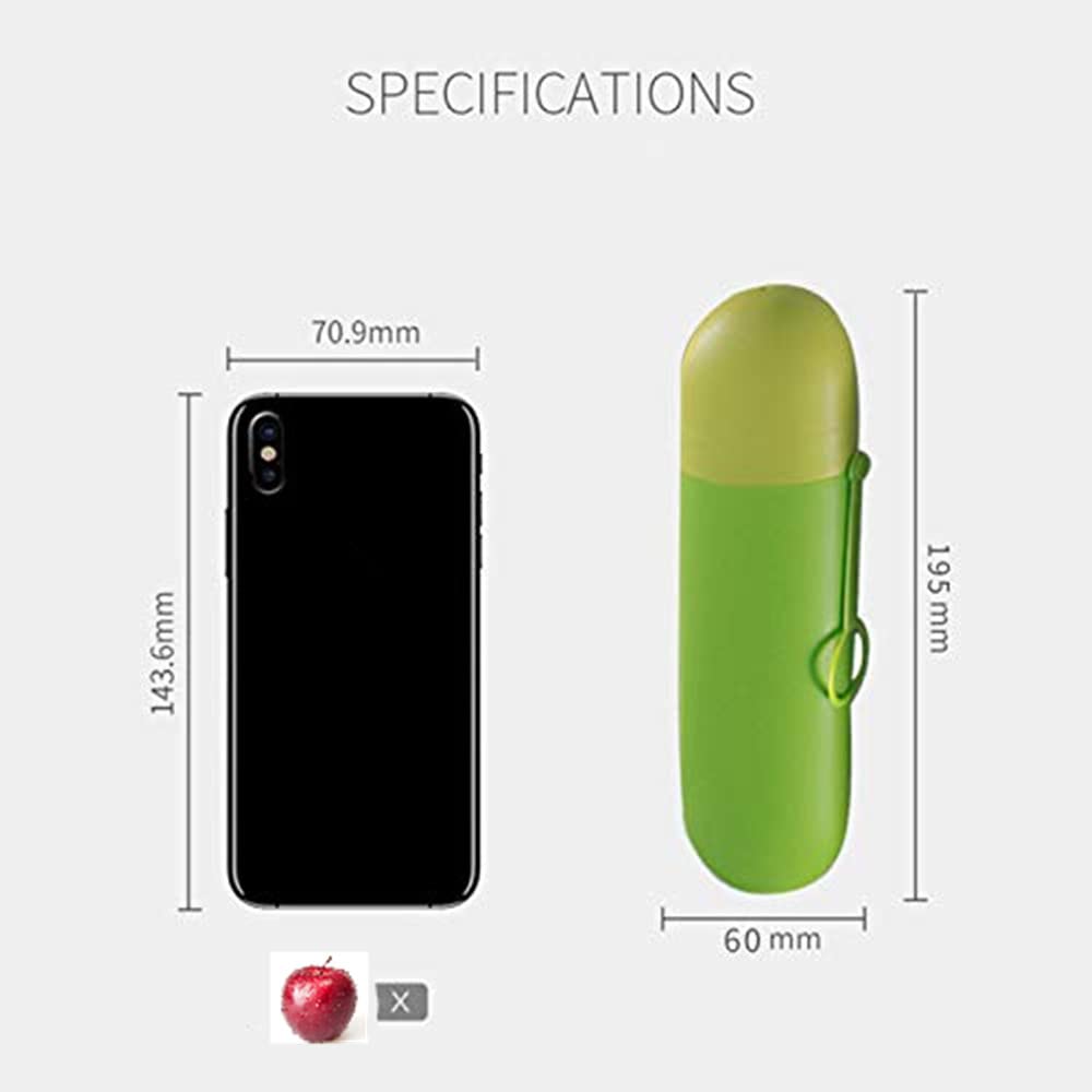 Cafurty 2 Pcs Toothbrush Toothpaste Travel Container Cases, Toothbrush Case Storage Box Holder with Hanger, Portable Spoon fork Storage Case for Travel, Family, Camping