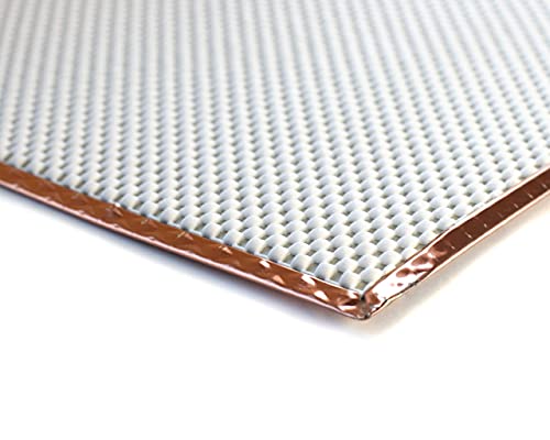 Heat Resistant, Non-Slip, Metal Counter / Table Protector Mat, Large - 14" x 17" - 2 Pack - Copper Color