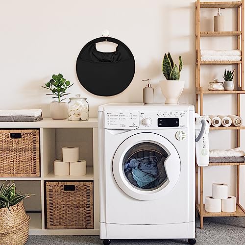 Bloss Pop-up Laundry Basket, Foldable Laundry Hamper, Laundry Bag for Easy Storage and Movement of Washing Machine Clothes(Black)