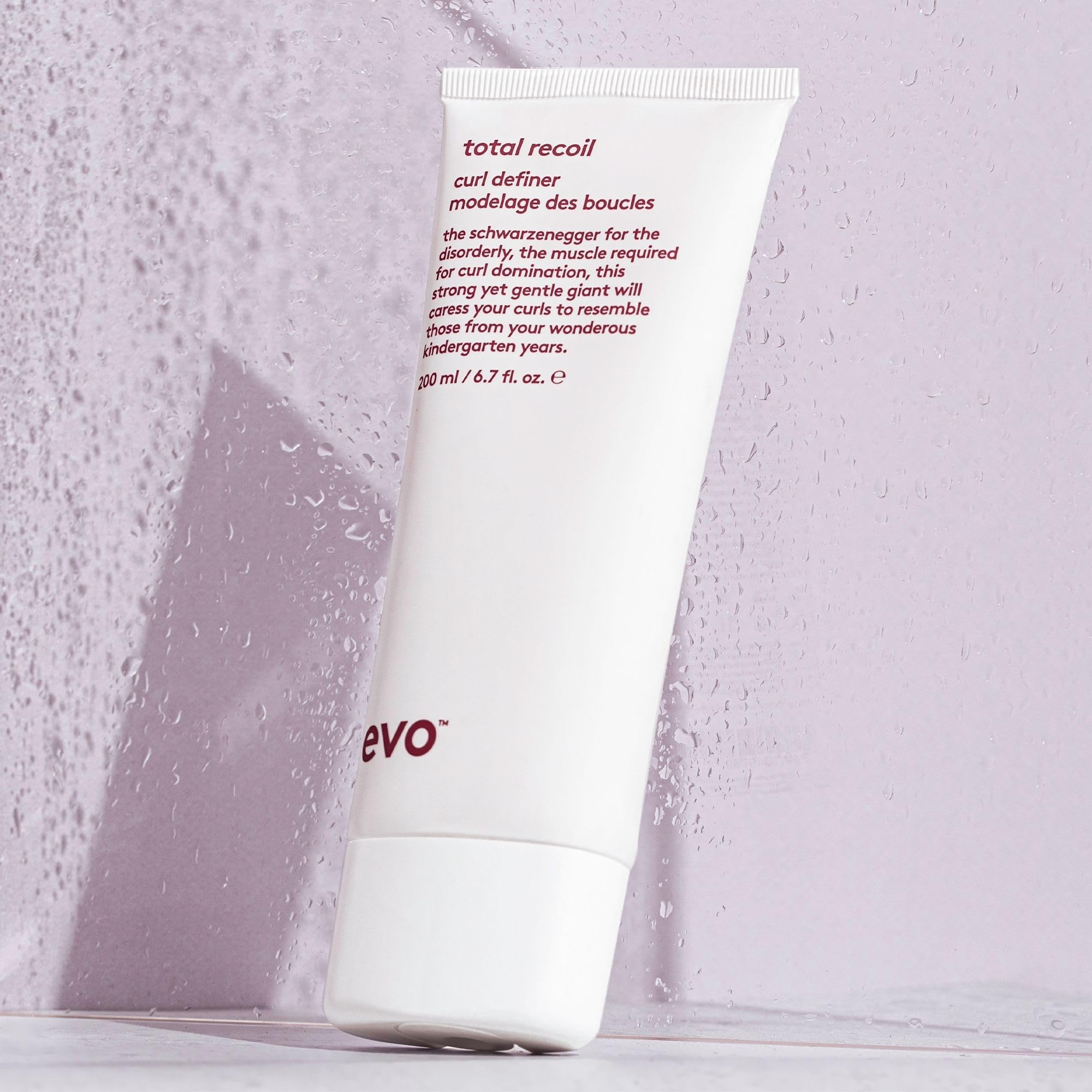 EVO Total Recoil Curl Definer - Strong Hold Defining Moisturizing Cream - Enhances Natural Curl Pattern & Reduces Frizz - Humidity Control l - 200ml / 6.7fl.oz