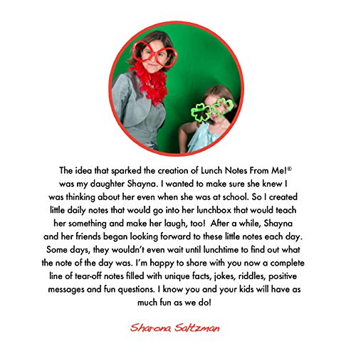 Notes From Me! Lunch Box Notes for Kids - Lunch Facts & Funnies - 101 tear-off Lunchbox Notes for Kids that Make Lunch Fun & Educational, Bored Kids Activities, Summer Camp, Back to School Essentials