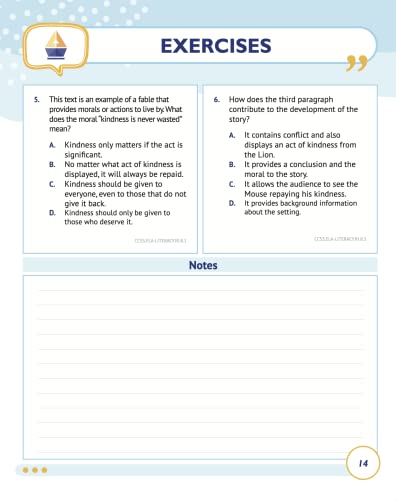 8th Grade Common Core ELA (English Language Arts): Daily Practice Workbook | 300+ Practice Questions and Video Explanations | Common Core State ... Standards Aligned (NGSS) ELA Workbooks)