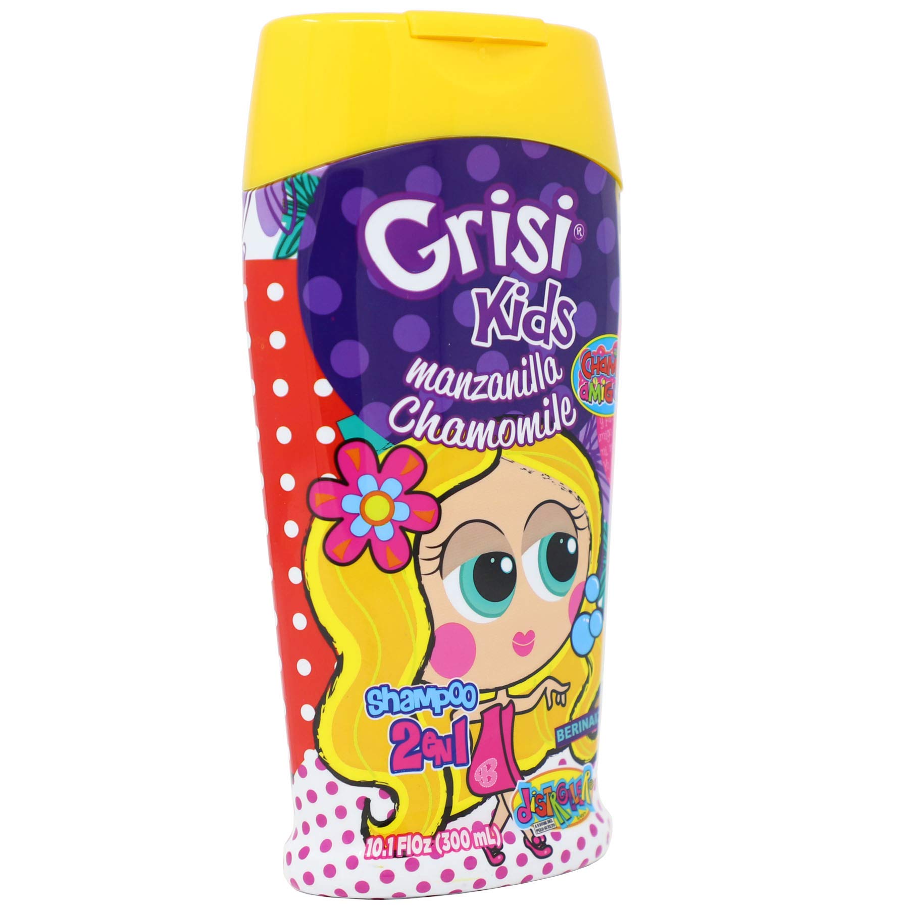 Grisi Kids Chamomile Shampoo, Cleansing, Conditioning, Girls Shampoo with Chamomile Extract, Lightens Naturally, Paraben-Free, Hypoallergenic, 2 Pack, 10.1 Fl Oz Each, 2 Bottles
