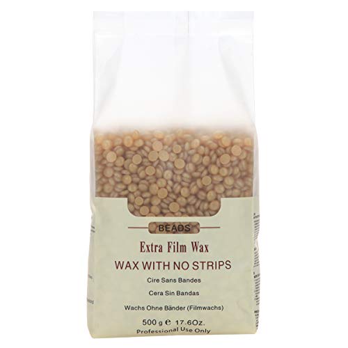 Bonjanvye Hard Wax Beans 500g Hair Removal Wax 17 oz Leg Wax-Glitter Gold