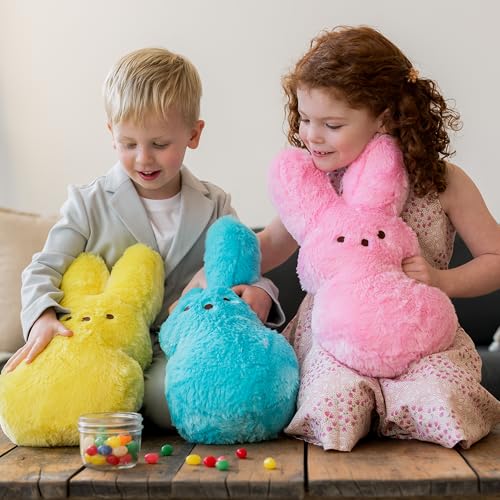 Animal Adventure | Shaggy Bunny Peeps | 15โ Collectible Plush | Blue
