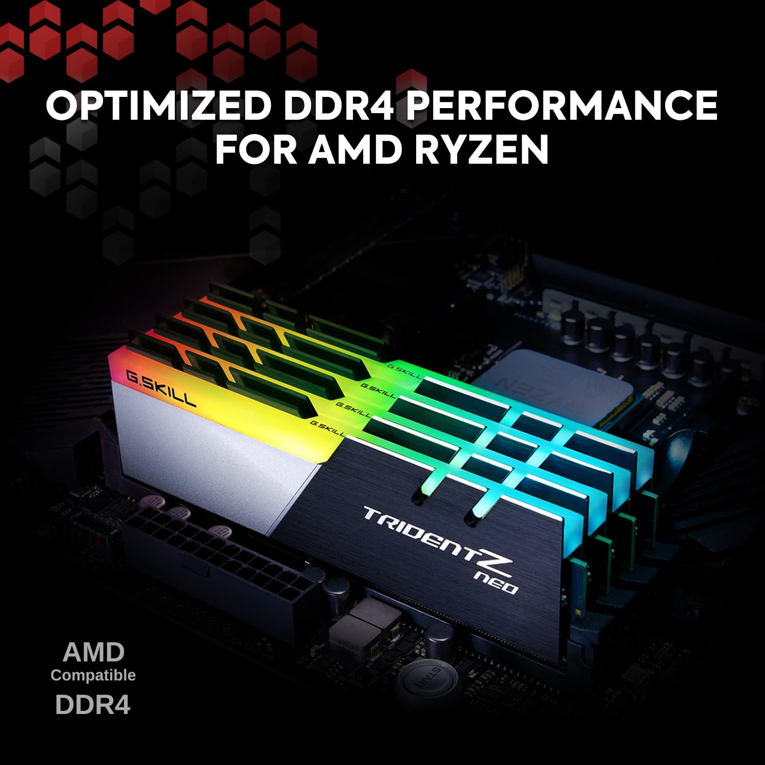 G.SKILL Trident Z Neo Series (Intel XMP) DDR4 RAM 32GB (2x16GB) 4000MT/s CL18-22-22-42 1.40V Desktop Computer Memory UDIMM (F4-4000C18D-32GTZN)