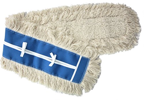 48" Industrial Strength Washable Cotton Dust Mop Refill Replacement Head for Home & Commercial Use for 48 Inch Frame Cleans Hardwood Laminate Concrete or Other Floor Systems