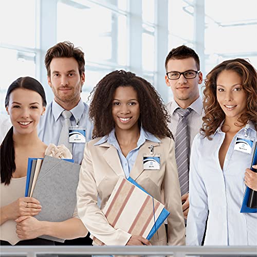 Claev Horizontal Flexible and Tear Resistant Card Protector (Clear, 4x3 Inch, 250 Pack), Large Easy Open Plastic ID Name Badge Holders for Conferences, Conventions, Offices & Schools