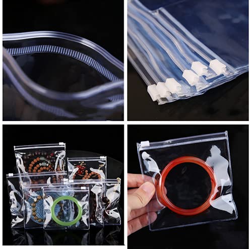 30 Self Seal PVC Pack Zipper Lock Bags,Clear Jewelry Anti Oxidation Bag Clarity Tarnish Prevention,Small Sealed Bag,Resealable packaging or Storage Accessories, Cable Organizer Bag(15x18cm/ 6x7inch)