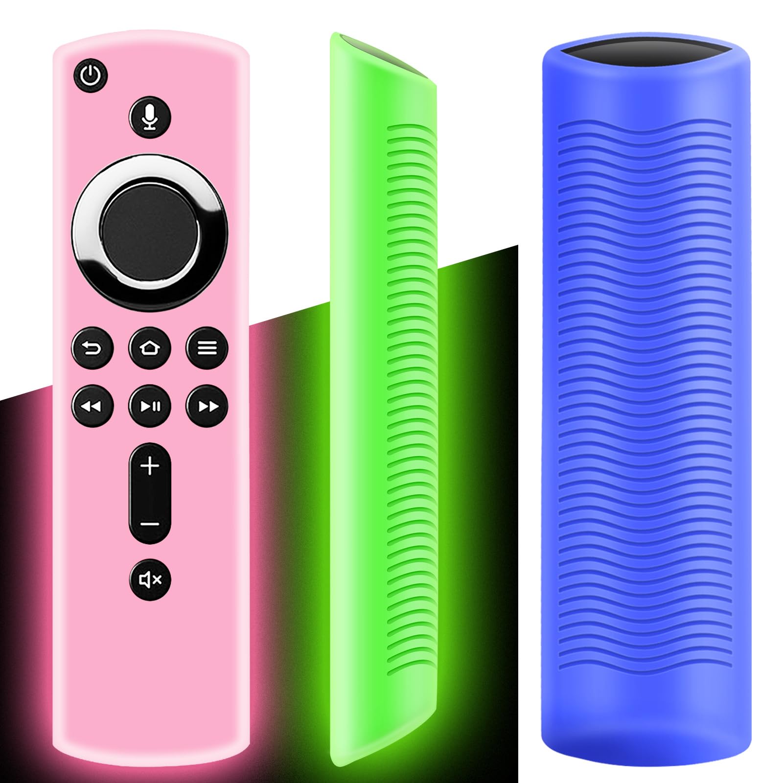 2 Pack Remote Cover for Fire TV Stick 4K / Fire TV Cube/Fire TV (3rd Gen), Shockproof Anti Slip Silicone Remote Case Compatible with All-New 2nd Gen Alexa Voice Remote Control