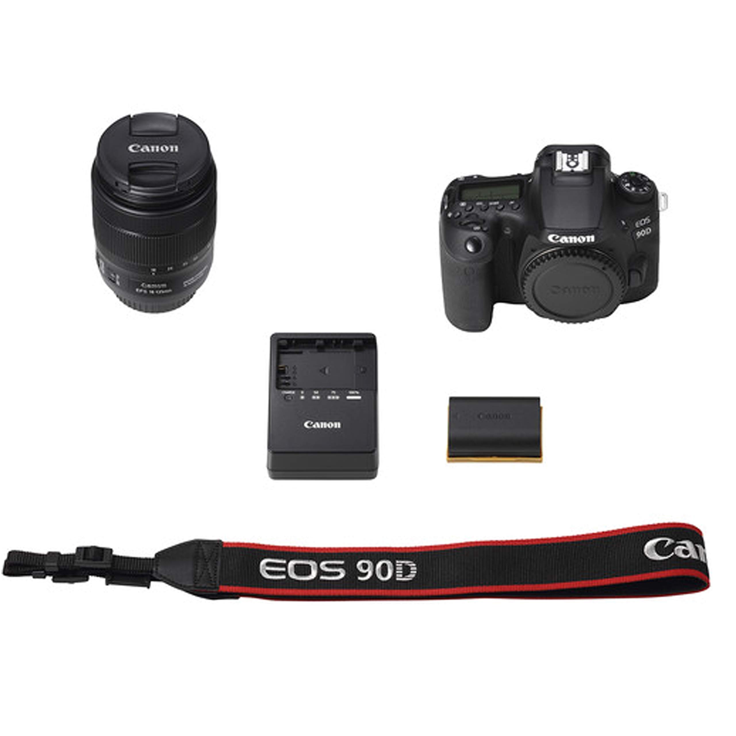 Canon EOS 90D DSLR Camera with 18-135mm USM Lens+ 128GB Card, Tripod, Case, and More (22pc Bundle) (Renewed)