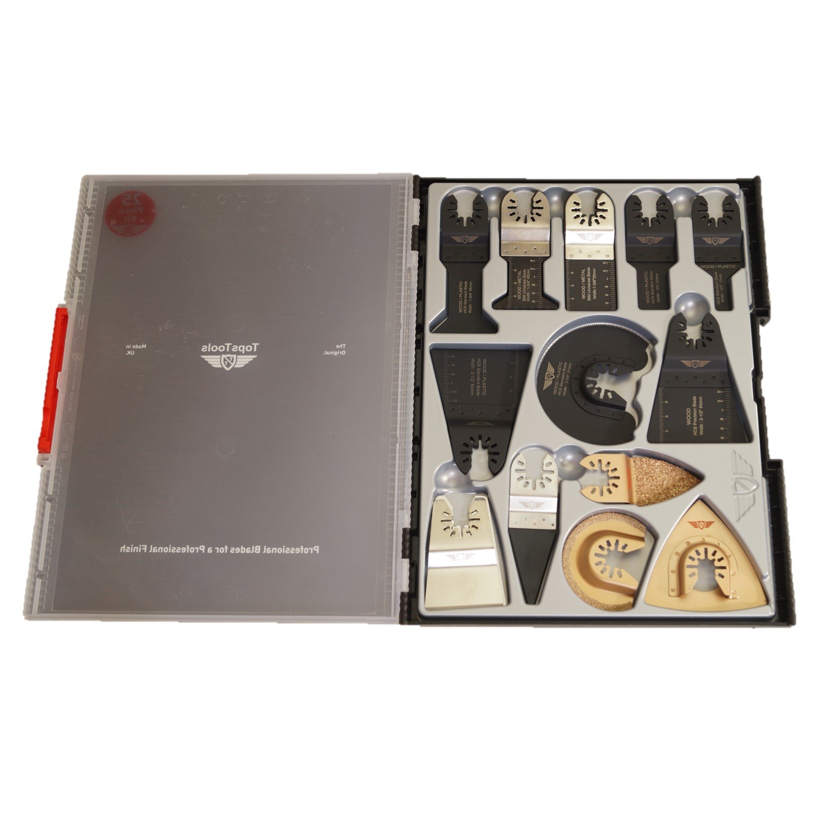 30 x TopsTools SW_FAK30 Fast Fit OMT Mix Blades Boxset for Dewalt Bosch Fein (Non-StarLock) Makita Milwaukee Craftsman Chicago Ryobi Rockwell (HyperLock) Porter Cable Multi Tool Accessories