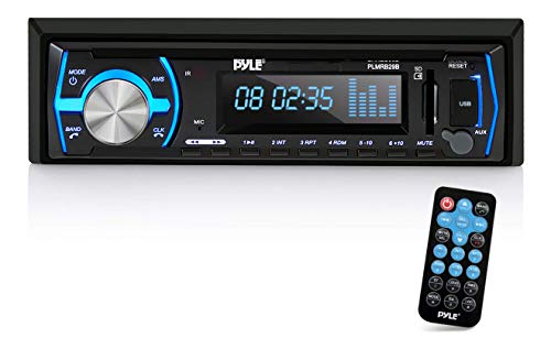 6.5 Inch Dual Marine Speakers - 2 Way IP44 Audio Stereo Sound System with 200 Watt Power - 1 Pair & Marine Bluetooth Stereo Radio - 12v Single DIN Style Boat in Dash Radio Receiver System