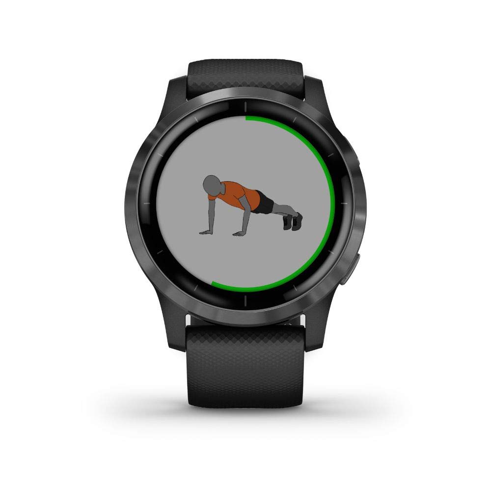 Garmin Vivoactive 4 Smartwatch (Gray/Stainless) Bundle w/Additional Metal Band (010-02174-01)