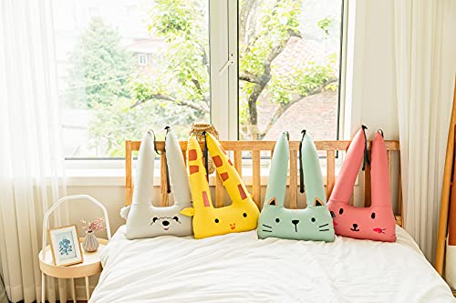 Kangaruru All in One Seatbelt Adjuster and Pillow with Neck and Headrest Cushion for Kids (Puppy_Gray)