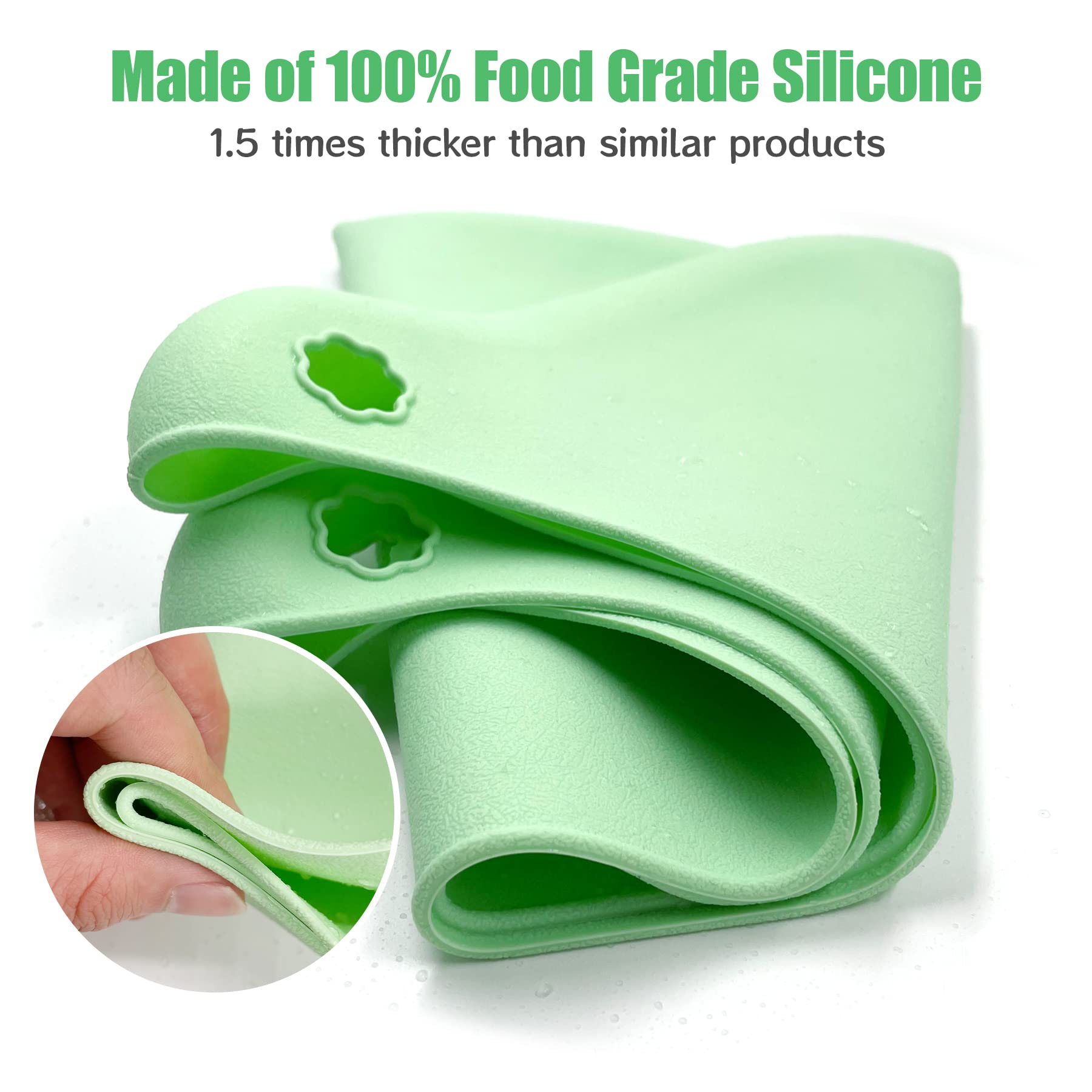 2 Pack Slow Cooker Liners - Reusable Crock Pot Liner Leakproof & Easy Clean Silicone Divider Fit 6-8 Quarts Slow Cooker Oval or Round Pot