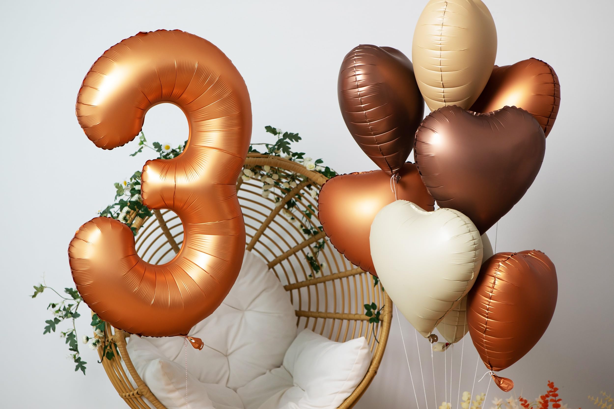 40 inch Orange Number Balloon Giant Foil Helium Balloons for 2nd Birthday Party Decorations
