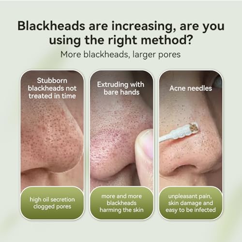 Blackhead Mask, Nose Plants Pores Strips Blackhead Remover Mask Peel off Mask Facial Pore Cleanser Purifying Face Mask Nose Strips (1.06 Ounce) - White