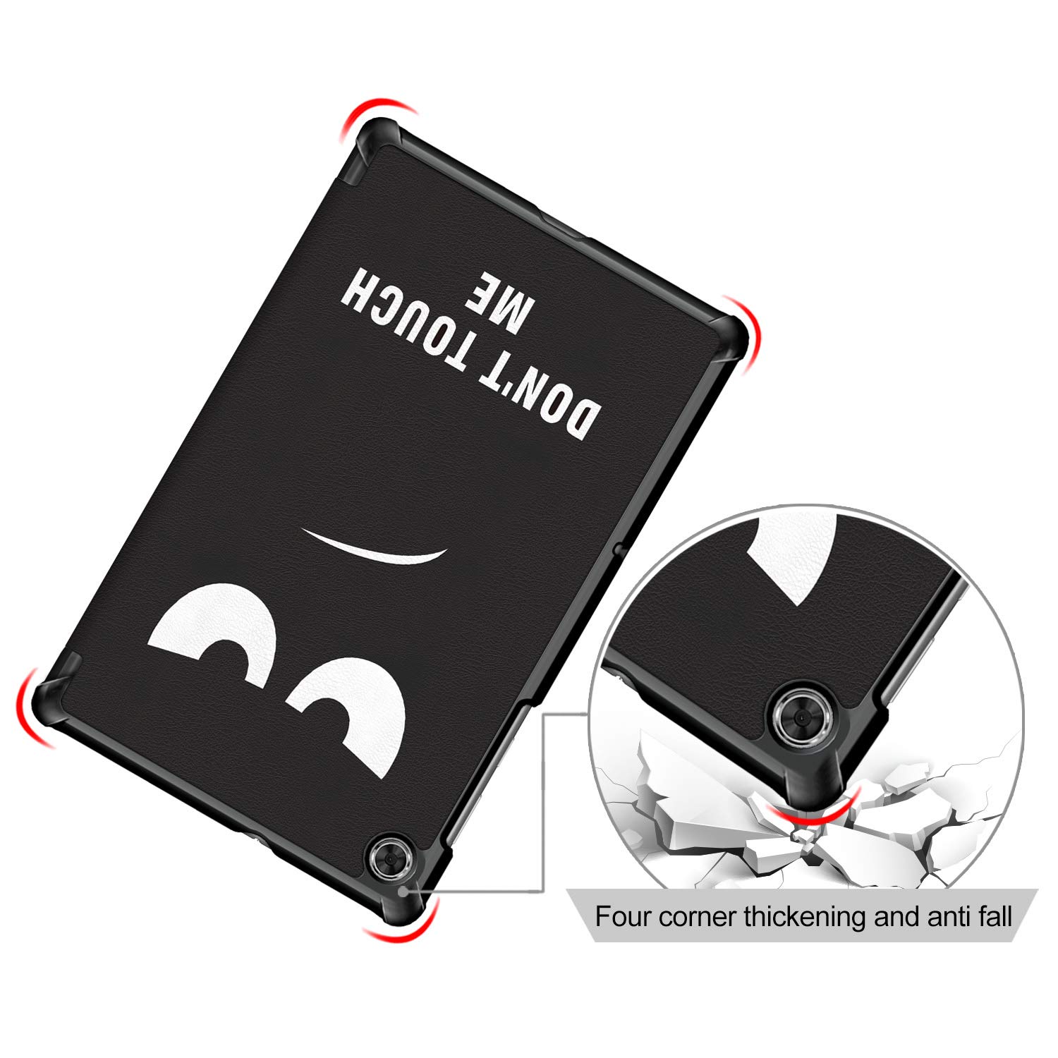 Gylint Case for Lenovo Tab M10 HD (2nd Gen), Folding Folio Ultra-Thin Smart PU Leather Stand Case Cover for Lenovo Tab M10 HD Gen 2 TB-X306F / TB-X306X (Not for M10 HD) Don't Touch Me